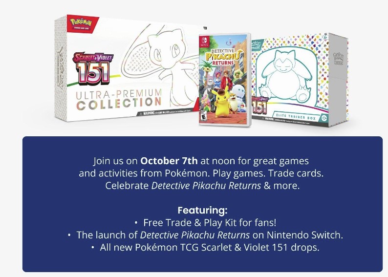 Freebie: GameStop Offers Free Pokemon Trade and Play Event - 10/7/23