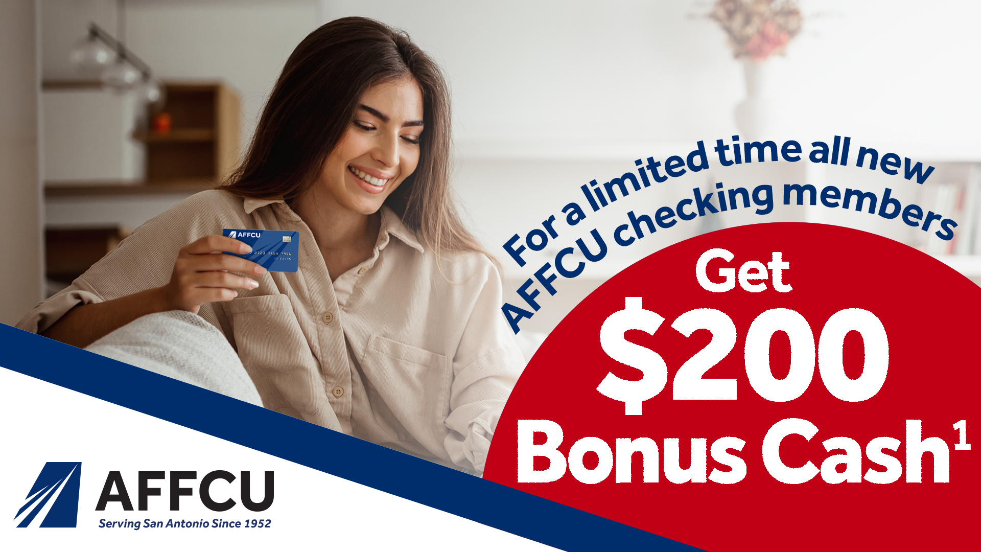 AFFCU Bonus: $200 Checking Offer Promo Code BONUSCASH [AR, LA, MS, OK ...
